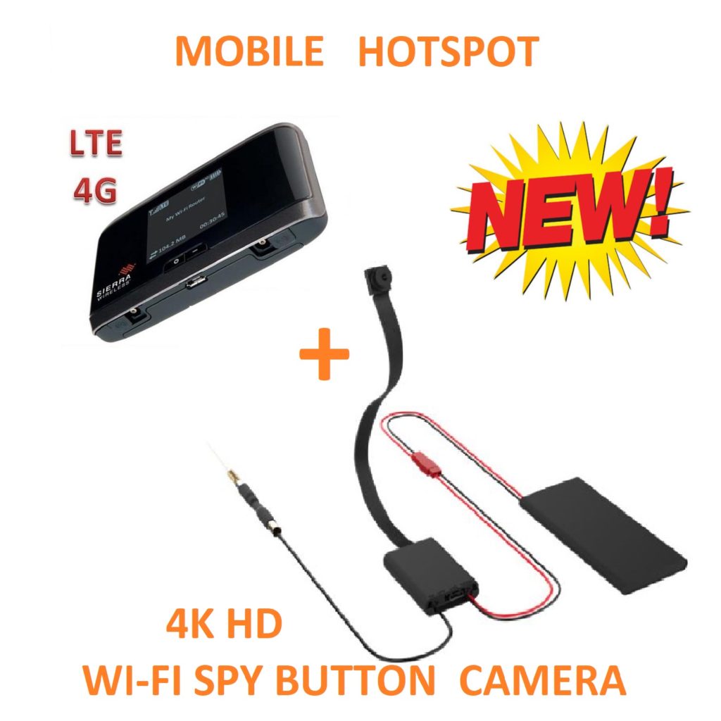 COMBO 4K Spy Wi-Fi 1080P HD Module P2P Hidden Button Camera + MOBILE ...